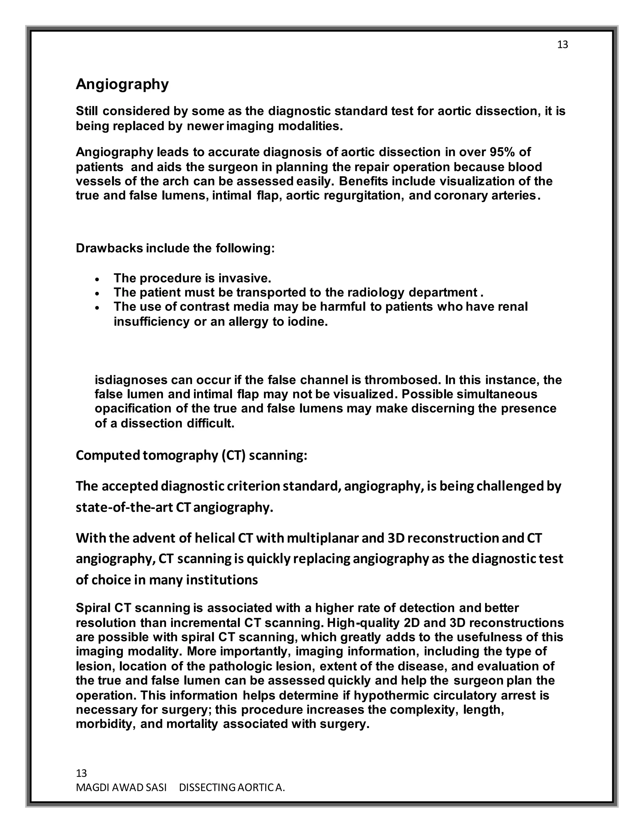 ASCENDING AORTIC ANYURSM MAGDI SASI | DOCX