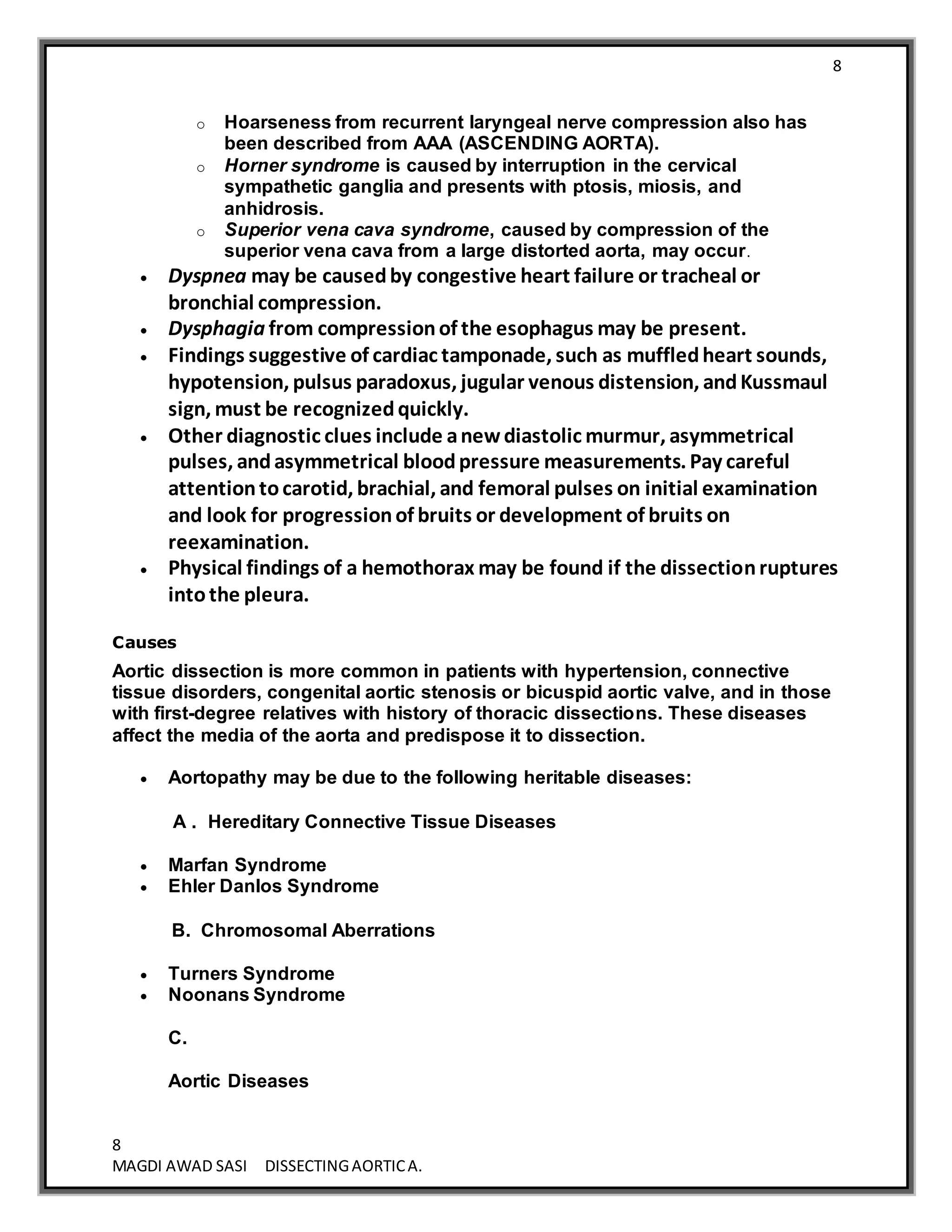 ASCENDING AORTIC ANYURSM MAGDI SASI | DOCX