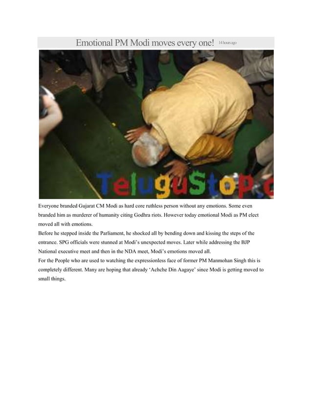 Emotional PM Modi moves every one! | DOCX