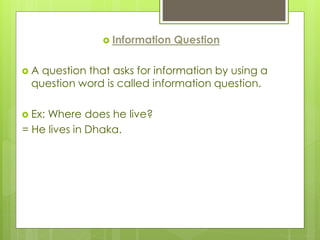 Question Formation (English) by Rimon Rayhan | PPT