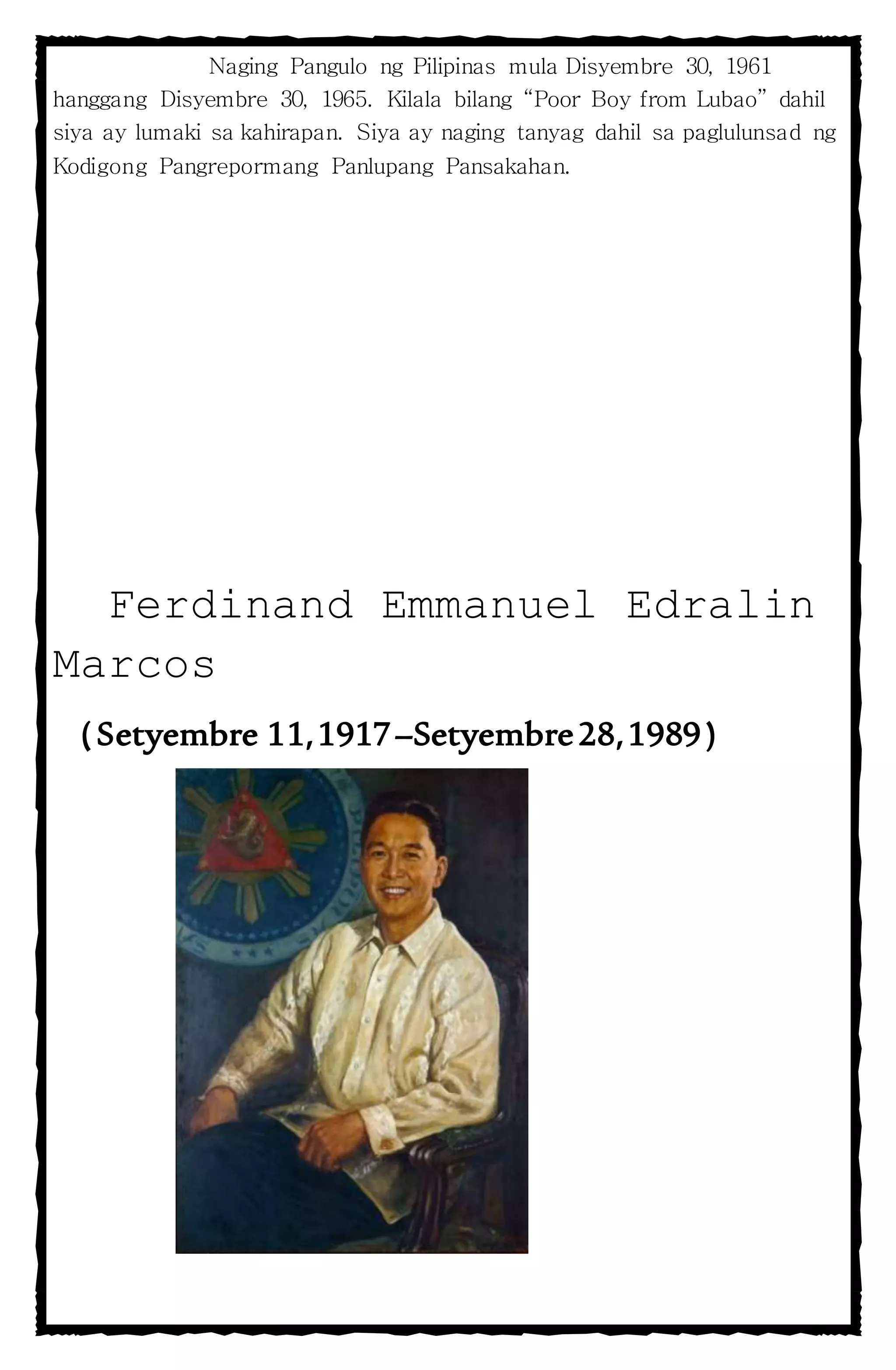 Mga Pangulo ng Pilipinas | DOCX