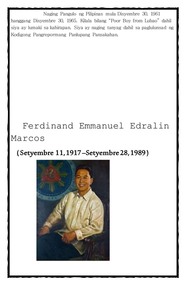 Mga Pangulo ng Pilipinas | DOCX