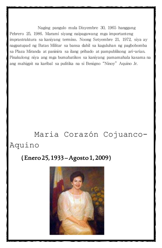 Mga Pangulo ng Pilipinas | DOCX