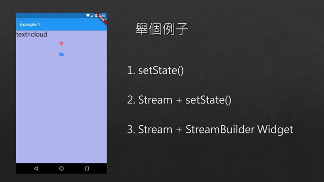 Flutter Reactive Programming 介紹 Part 1 Stream Ppt