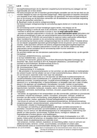 Oprichtingsakte BVBA Vestival bevat materiële fout | PDF