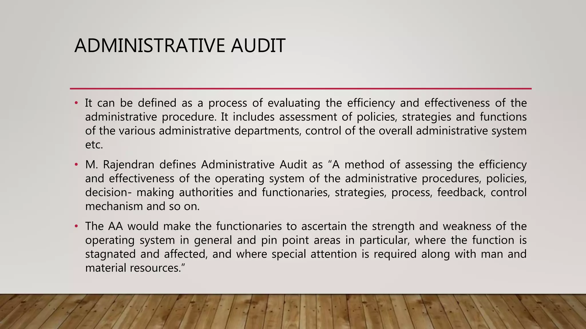 Academic and Administrative Audit | PPTX