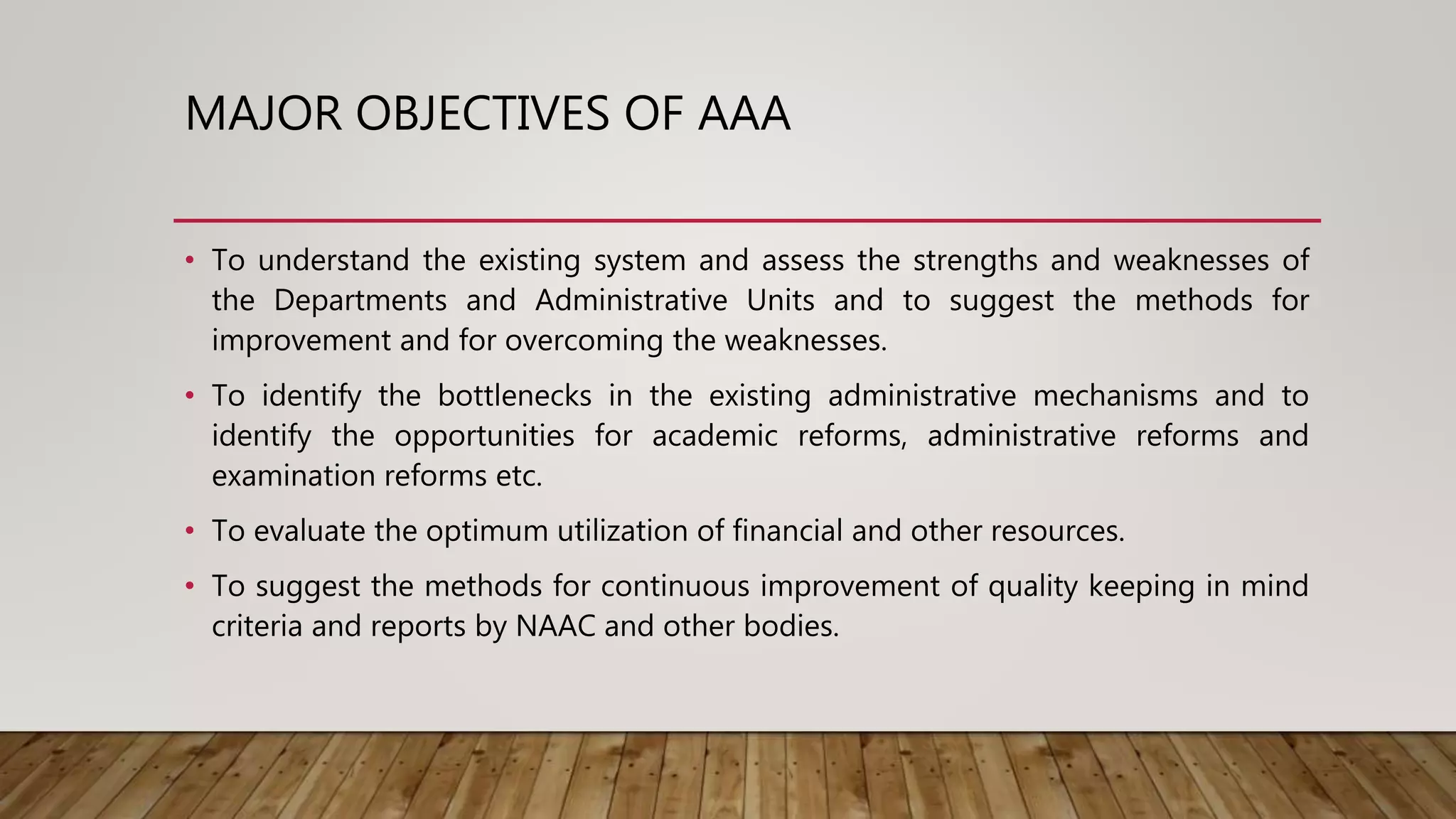 Academic and Administrative Audit | PPTX