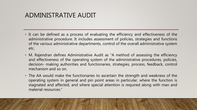Academic and Administrative Audit | PPTX