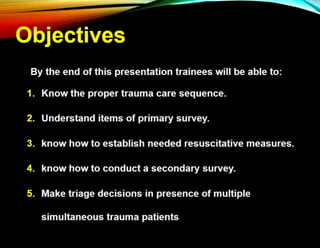 Trauma patient management | PPTX