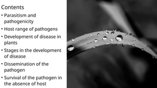 Parasitism and disease development in plants | PPTX