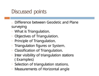 ADVANCED SURVEYING TRIANGULATION ADVANCED SURVEYING TRIANGULATION | PPT
