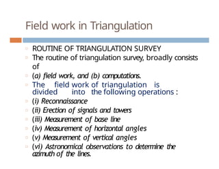 ADVANCED SURVEYING TRIANGULATION ADVANCED SURVEYING TRIANGULATION | PPT