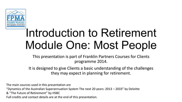 Introduction to Retirement - where are most people | PPTX | Retirement ...