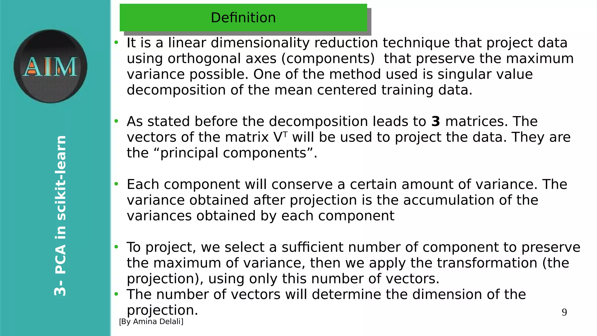 Aaa ped-17-Unsupervised Learning: Dimensionality reduction | PPT