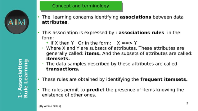 Aaa ped-18-Unsupervised Learning: Association Rule Learning | PPT