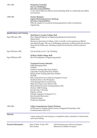 Paul Battersby CV 2016 | PDF