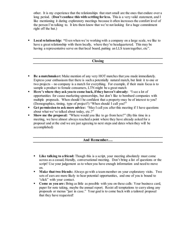 LLS Exploratory Meeting Script | DOCX | Resume Writing and Advice | Job ...
