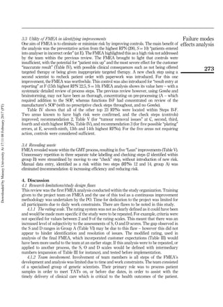 IJQRM (2017) FMEA for Review of a Diagnostic Genetic Laboratory Process ...
