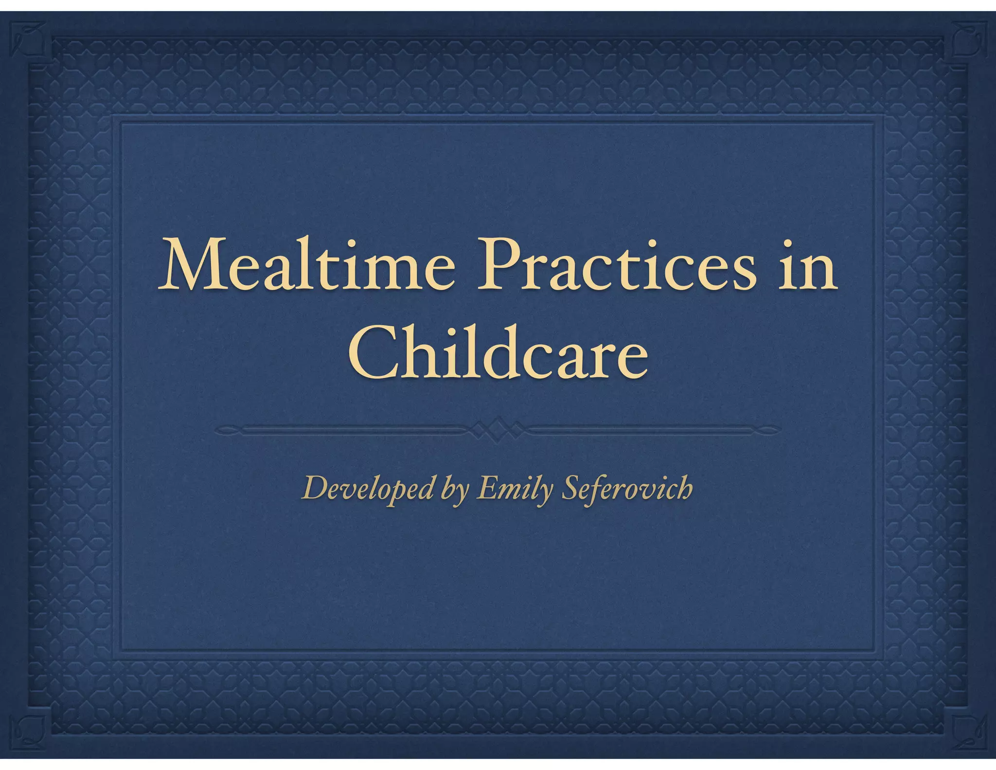 Best Mealtime Practices_B | PDF