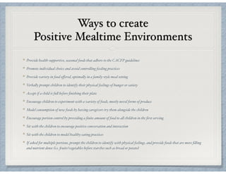 Best Mealtime Practices_B | PDF