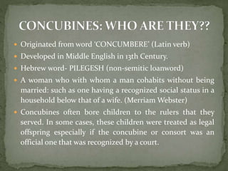 Concubinage | PPTX | Hinduism | Religion & Spirituality
