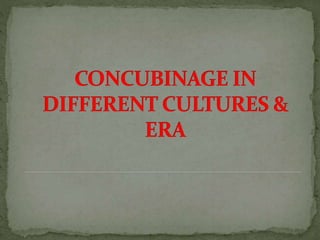 Concubinage | PPTX