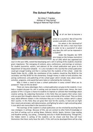 School Publication | DOCX