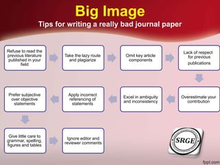 Tips for writing a really bad journal paper | PPTX