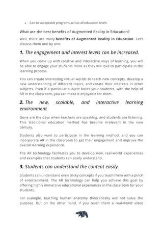 Augmented Reality in Education: How AR is Shaping the Future of ...