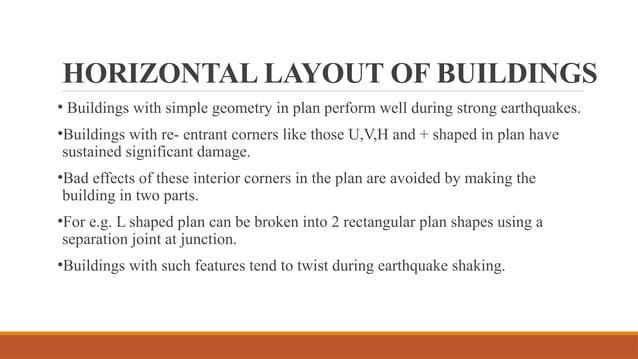 effect of architectural features during earthquakes | PPT