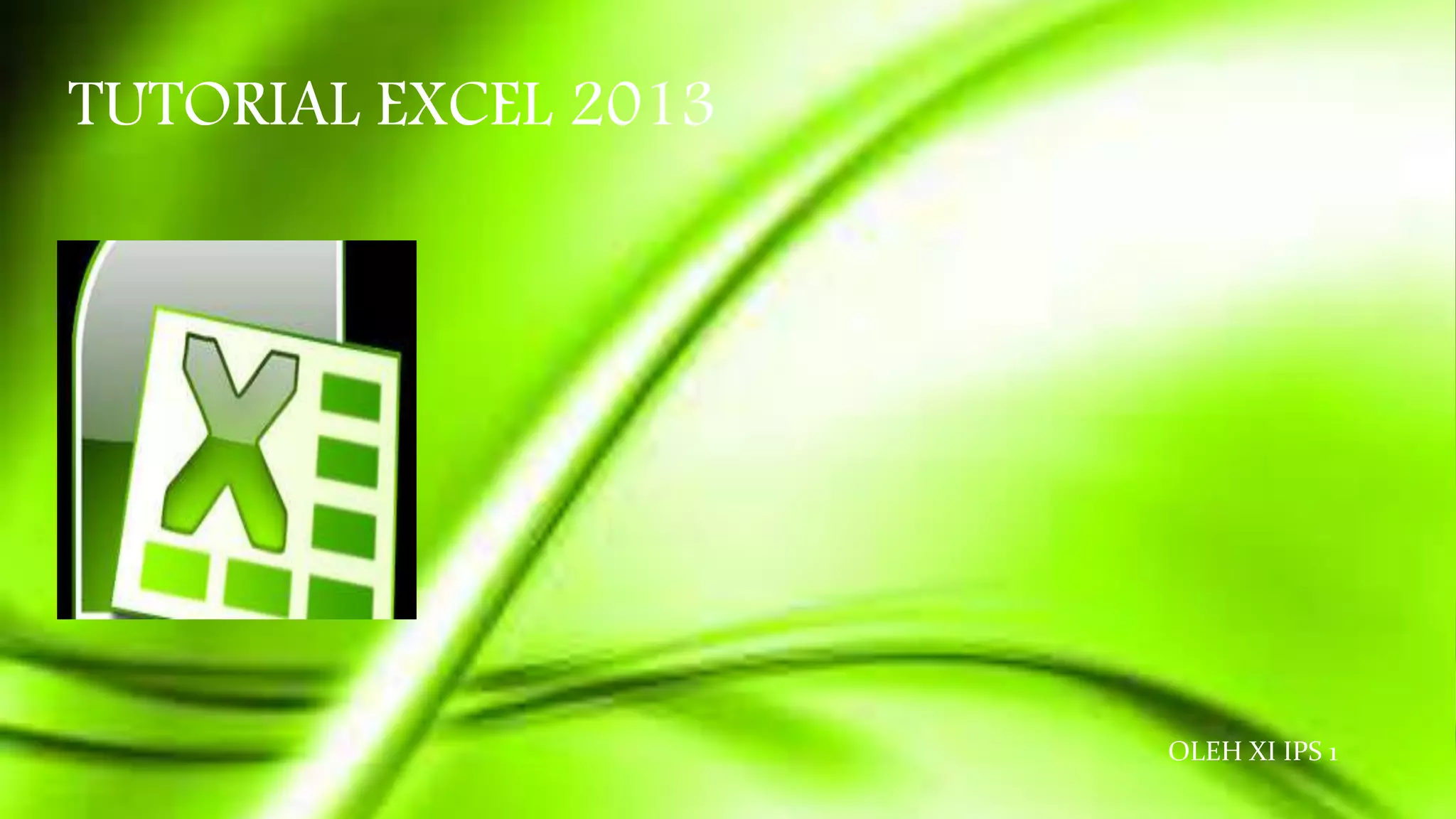 tutorial excel | PPTX