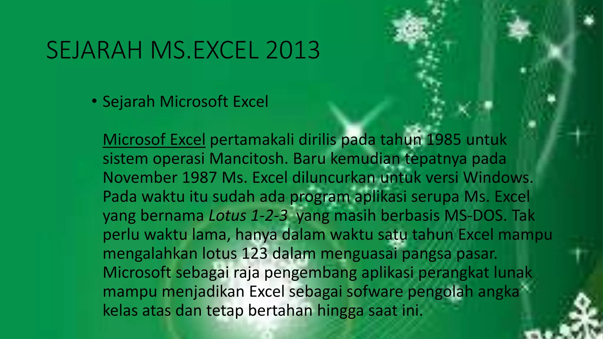 tutorial excel | PPTX