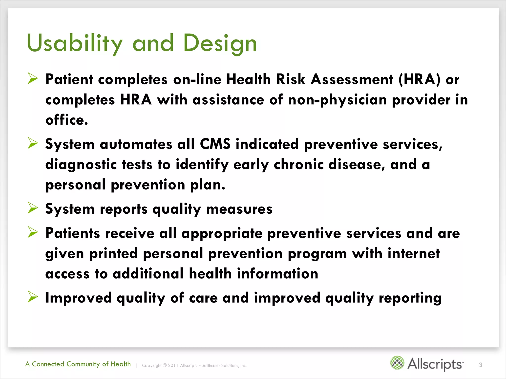 Allscripts Presentation | PDF