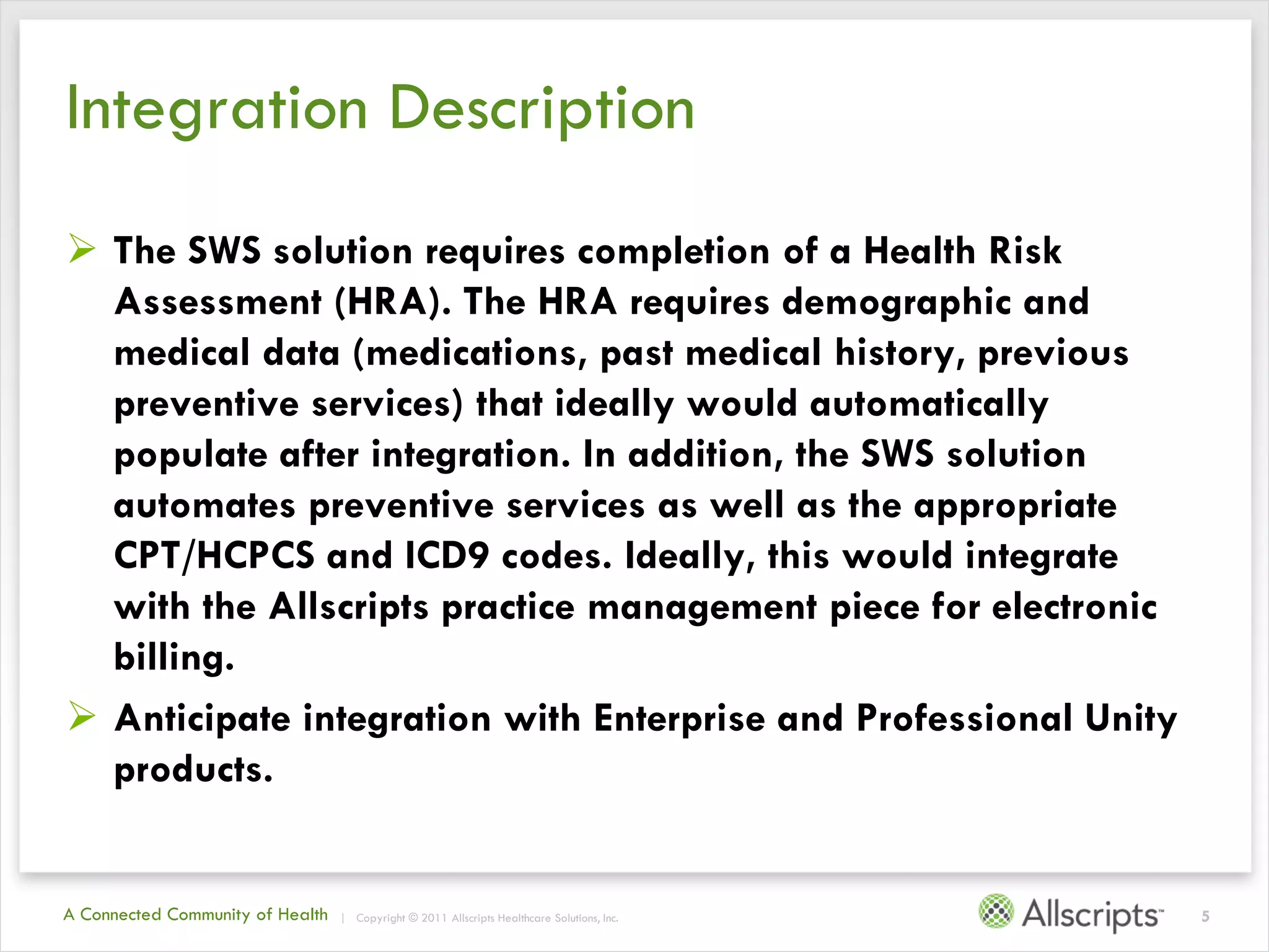 Allscripts Presentation | PDF