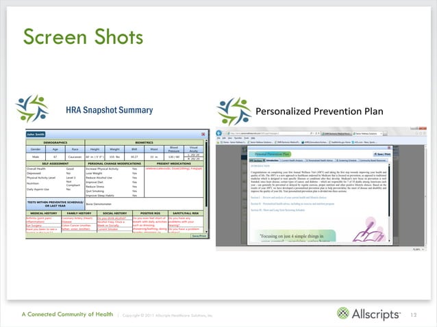 Allscripts Presentation | PDF | Health Insurance | Insurance