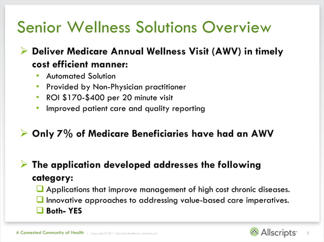 Allscripts Presentation | PDF | Health Insurance | Insurance