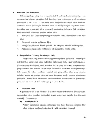 Aaaa fixsiklus audit persediaan dan pergudanga nklpk 6 | DOCX