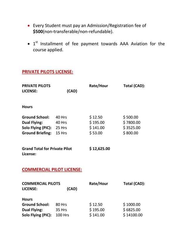 Aaa aviation flight academy | PDF