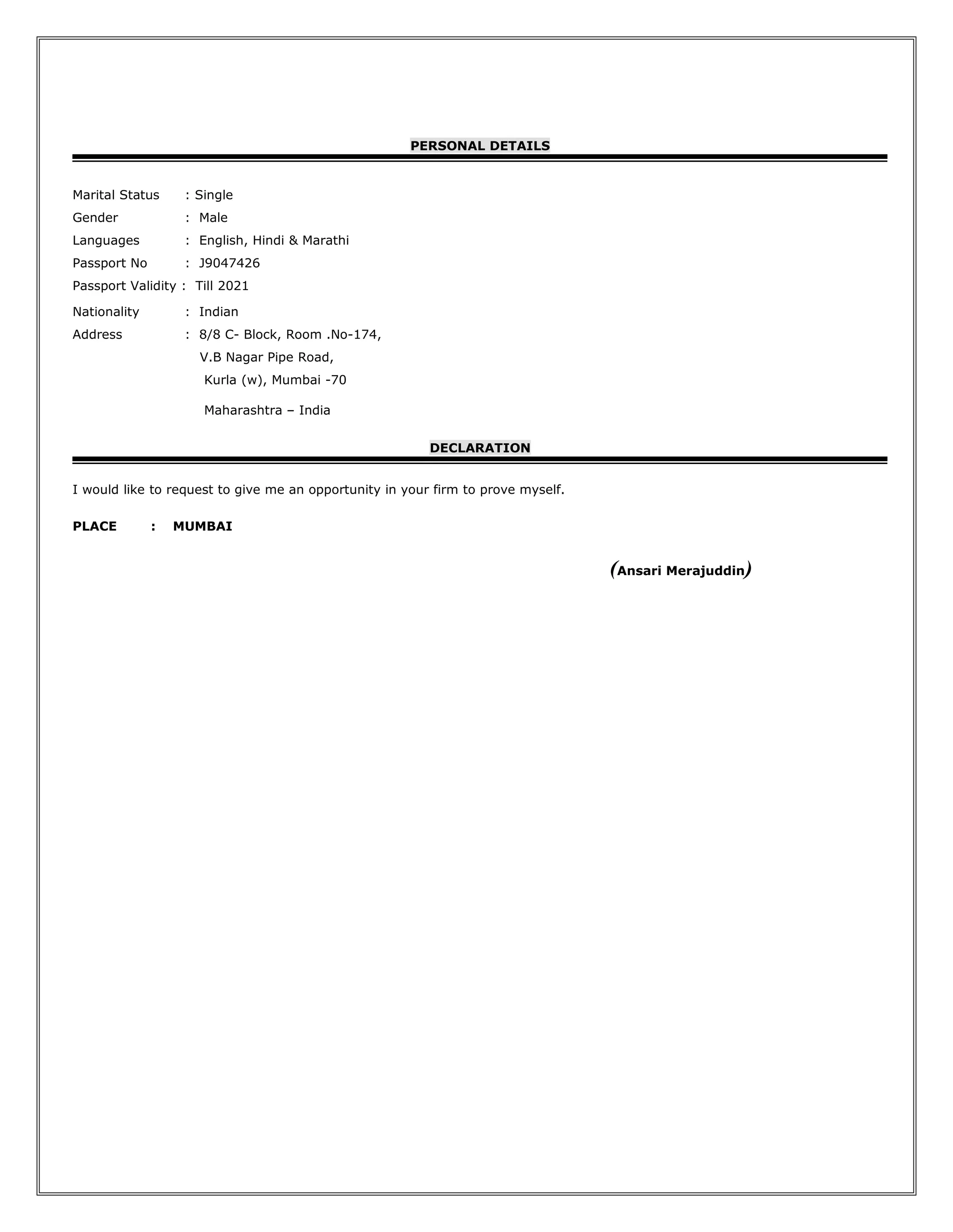 Ansari Merajuddin | DOC