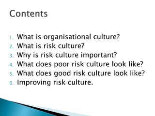 Risk Culture, Risk What? | PPTX