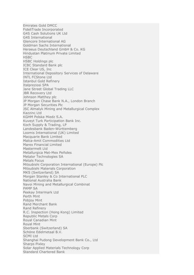 Aaa global precious metals code (1) | PDF