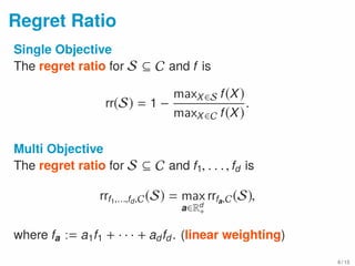 Regret Minimization in Multi-objective Submodular Function Maximization | PPT | Free Download