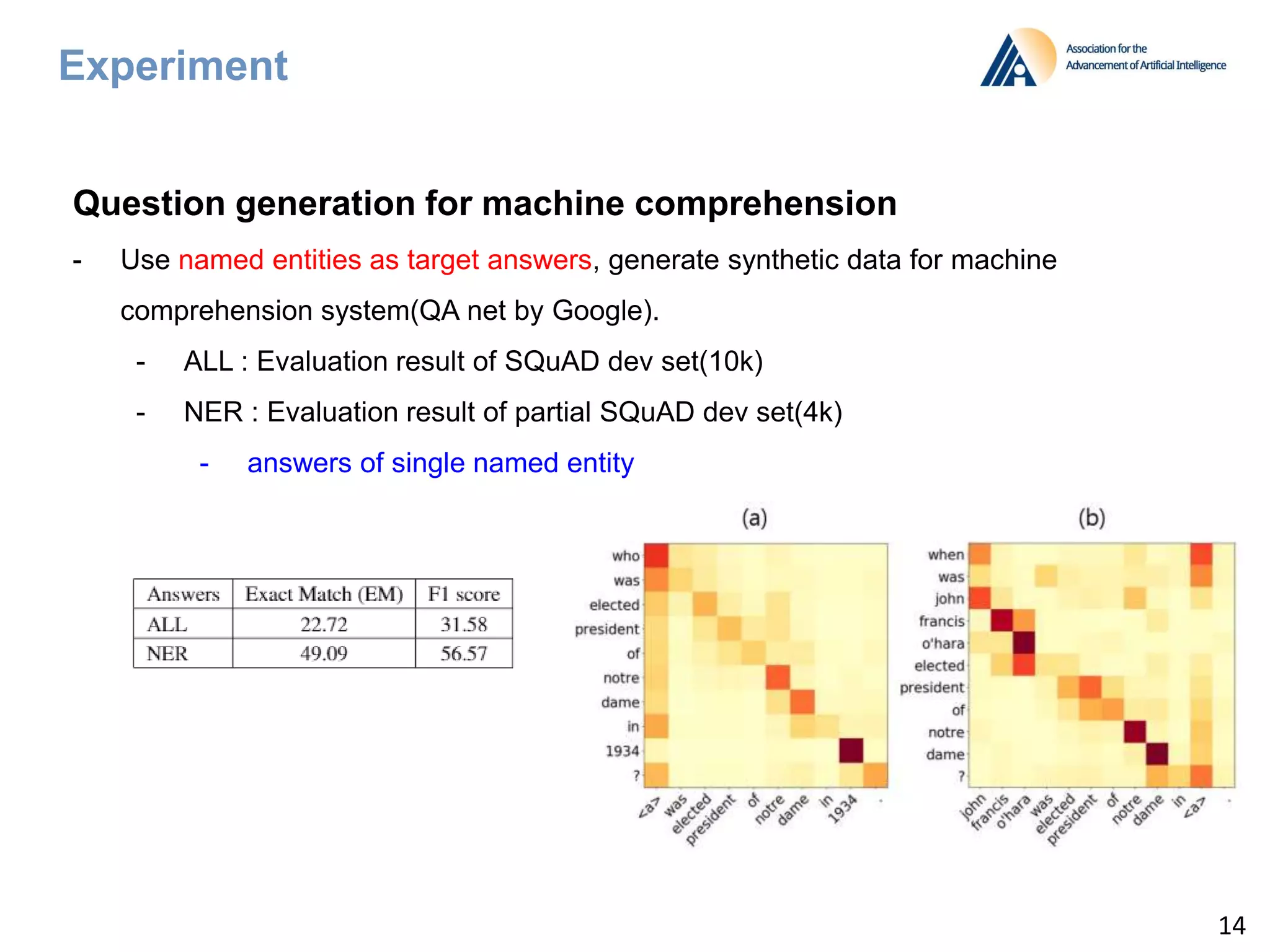 Improving Neural Question Generation Using Answer Separation Ppt