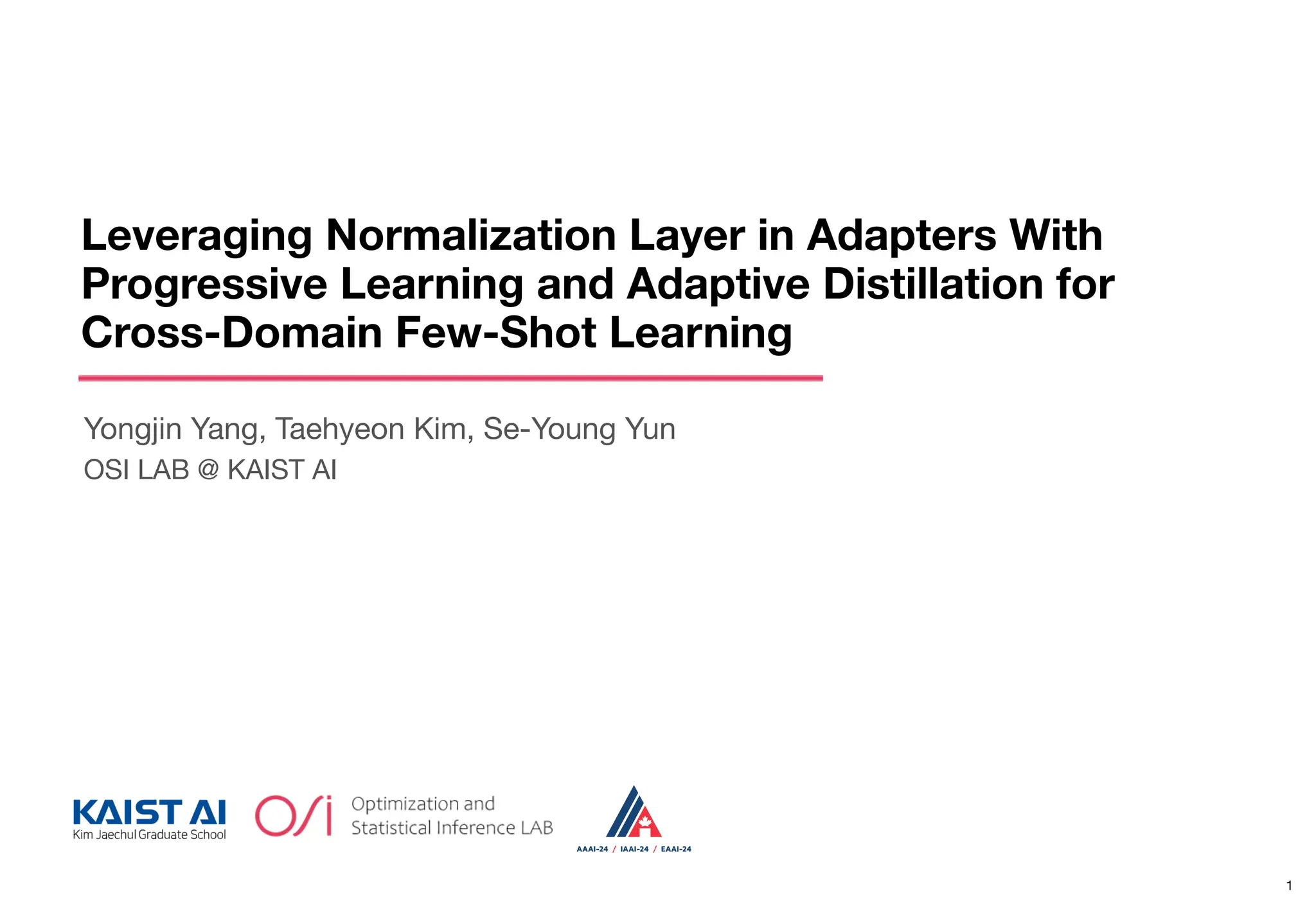 Presentation File Of Paper Leveraging Normalization Layer In Adapters With Progressive Learning