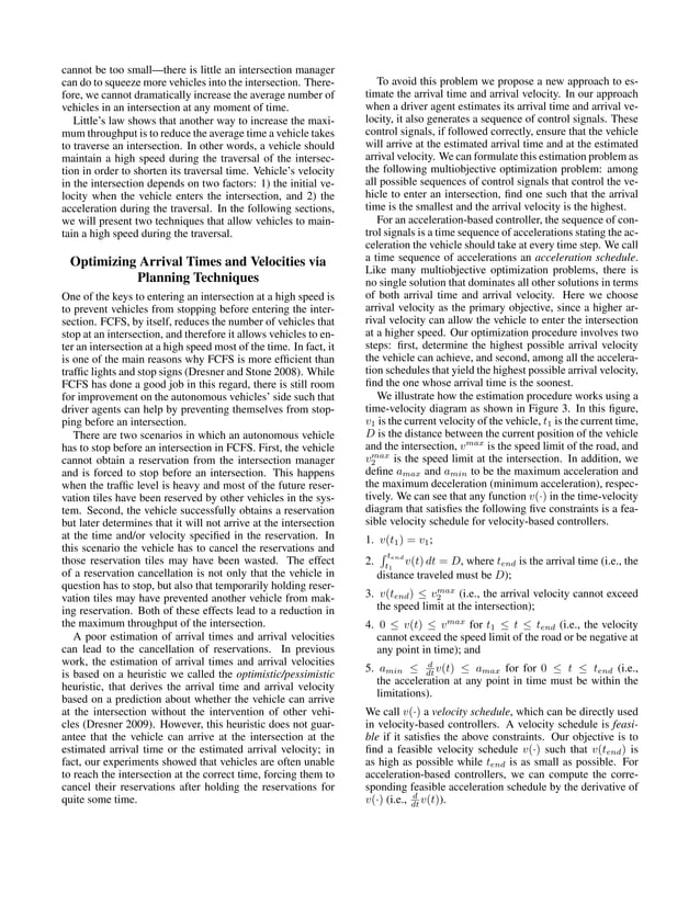 Motion Planning Algorithms for Autonomous Intersection Management | PDF Motion Planning Algorithms for Autonomous Intersection Management | PDF