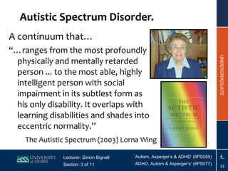 Section 3 - Autistic Disorder | PPT
