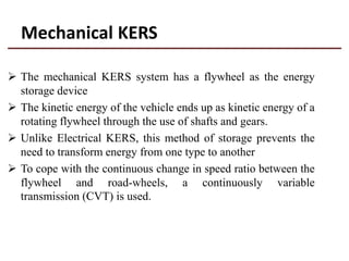 Kinetic energy recovery system | PPT