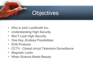 Aaa lock smith company overview | PPS