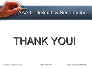 Aaa lock smith company overview | PPS