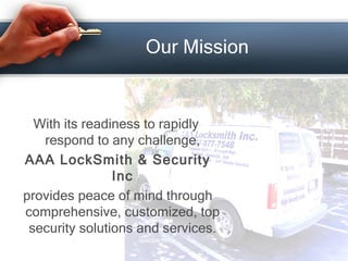 Aaa lock smith company overview | PPS